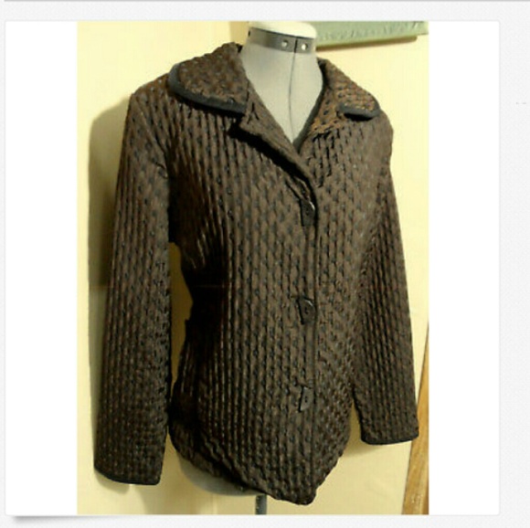 Focus | Jackets & Coats | Focus Puffy Blazer S Brown Button Up Jacket ...